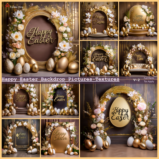 Second Life Marketplace - Happy Easter Backdrop Textures